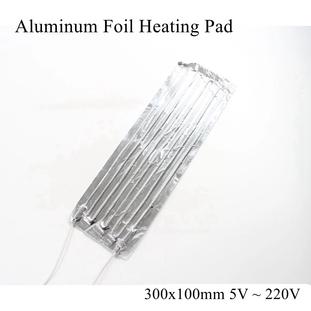 Aluminum-Foil-Heating-Pad-300x100mm-5V-12V-24V-220V-Electric-Heater-Mat ...