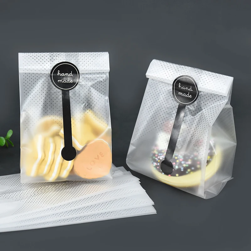 50-100pcs-Frosted-Candy-Bags-With-Handmade-Stickers-DIY-Baking-Food ...