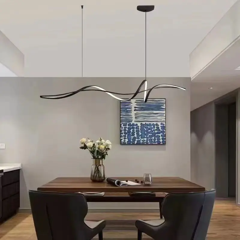 Gleam-Modern-LED-Pendant-Lights-Pendurado-L-mpada-Matte-Black-Fixtures ...