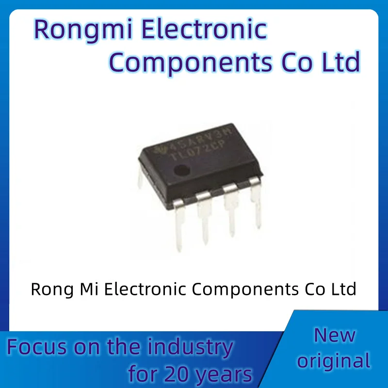 10pcs/lot TL072CN TL072 TL072C TL072CP DIP-8 = NJM072D 072D Amplifiers ...