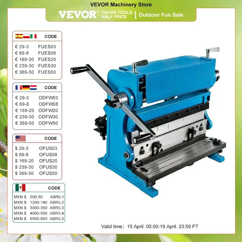 VEVOR-12-inch-Sheet-Metal-Machne-Manual-Bending-Machine-for-Steel ...