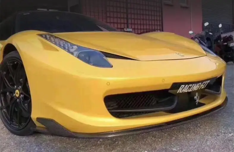 For Ferrari 458 REAL Carbon Fiber Front Lip Splitters Diffuser Bumper ...