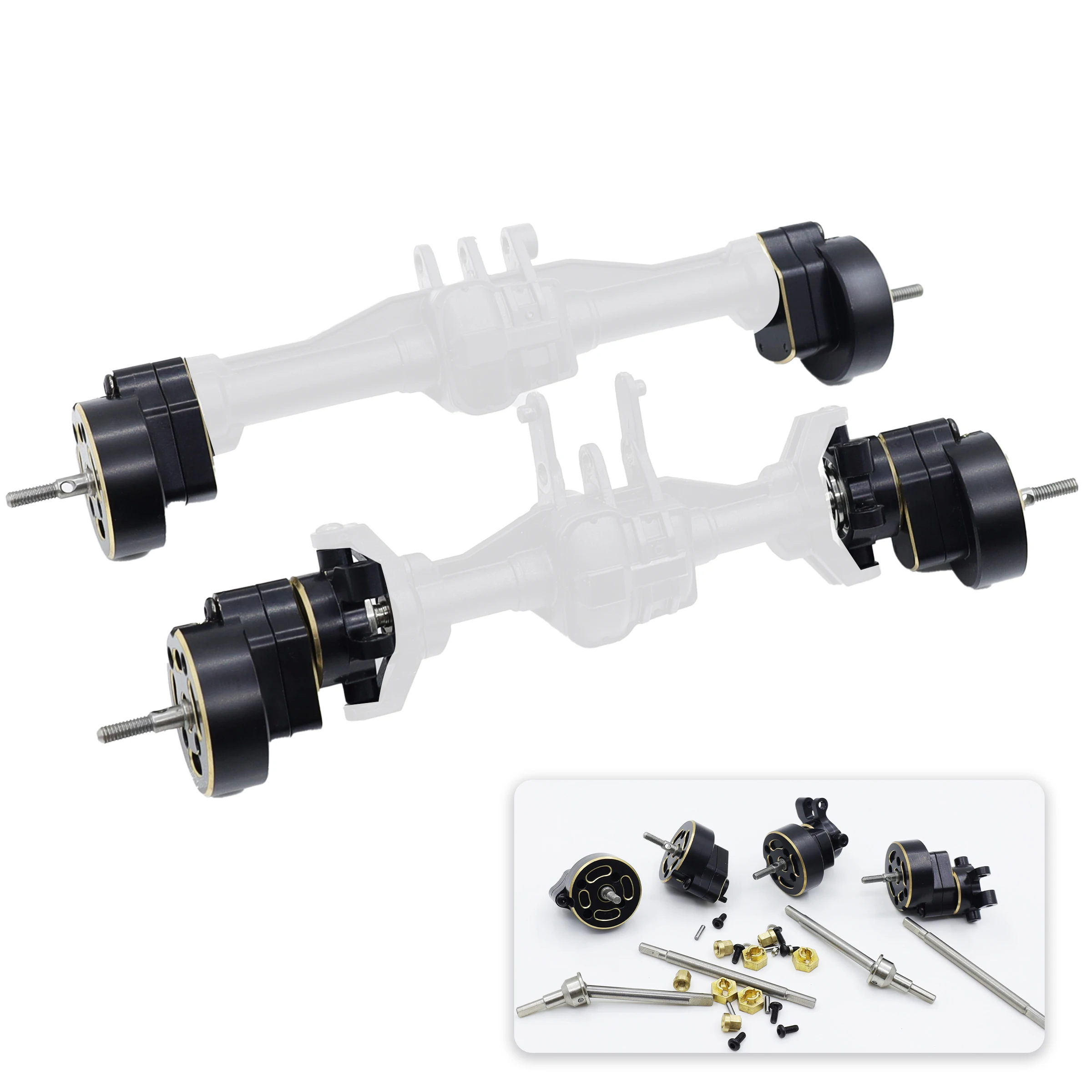 Raflot-TRX4M-Portal-Axle-Upgrade-Brass-196g-Straight-Axles-Change-to ...