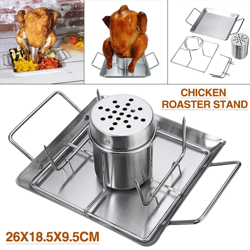 1-Pc-Stainless-Steel-Beer-Can-Chicken-Roaster-Stand-Barbecue-Holder ...