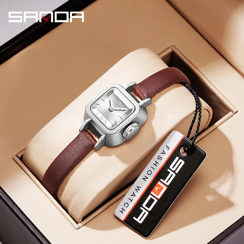 Sanda 1117 New Year 2024 Fashion Elegant Design Square Dial Waterproof ...