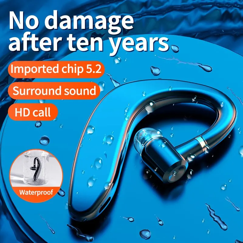 Wireless Bluetooth Headset Single Ear Earplugs Ultra Long Battery Life ...