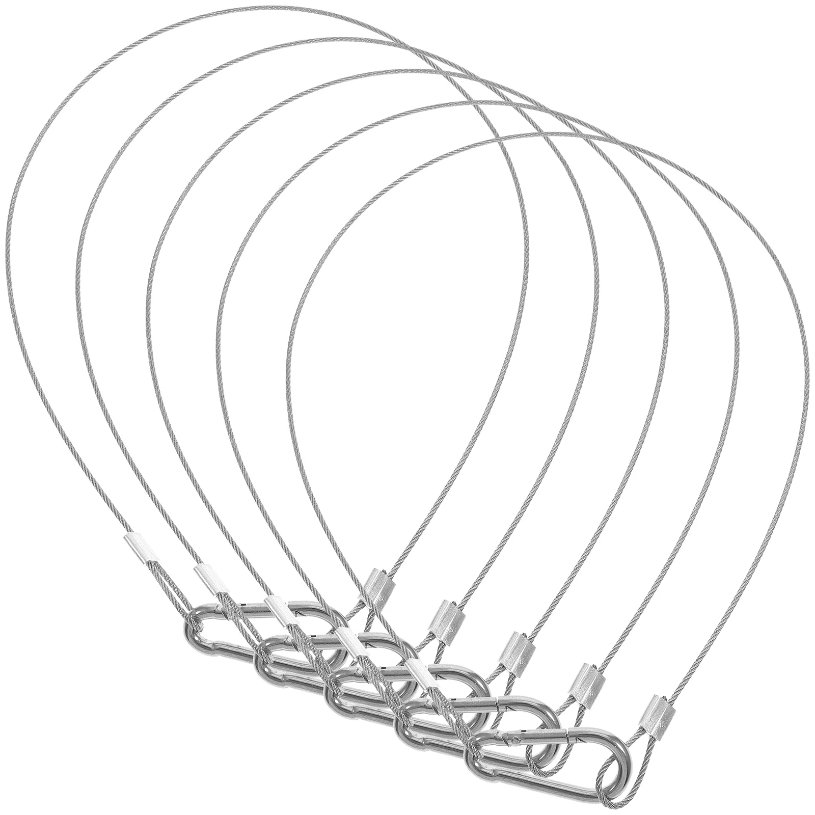 Wire-Rope-Lock-Carabiner-Stainless-Steel-Steel-Safety-Rope-Heavy-Duty ...