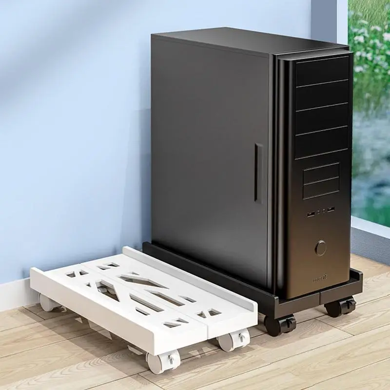 Computer-Tower-Stand-Mobile-CPU-Stand-Cooling-Base-Chassis-Bracket-with ...