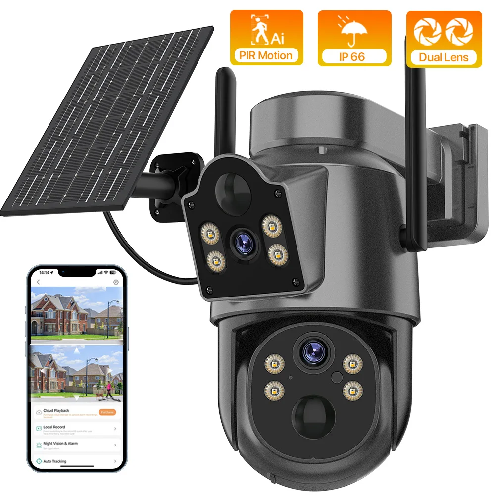 Solar-IP-Camera-WiFi-Outdoor-Dual-Lens-PTZ-Security-Camera-4MP-HD-Built ...