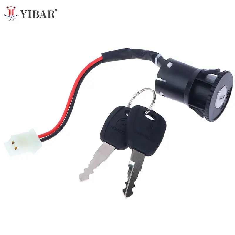 1Set-2-Wires-Ignition-Switch-with-2-Keys-On-Off-Lock-for-Electrical ...