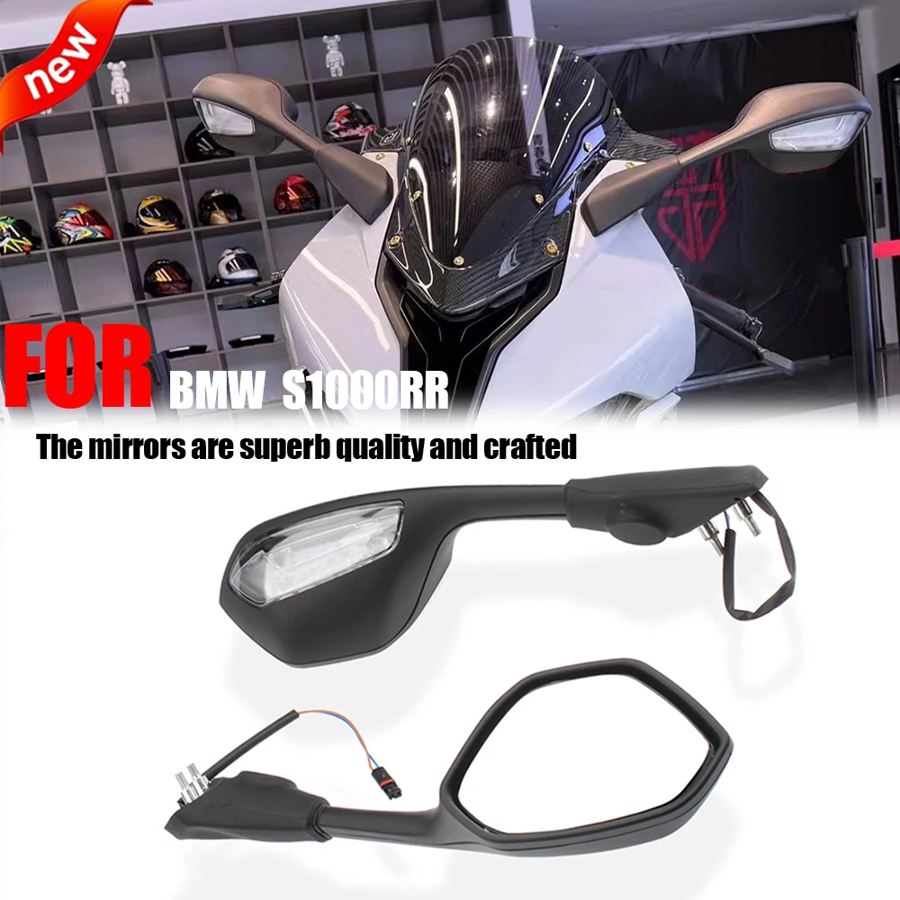 Motorcycle-Rearview-Mirrors-LED-Turn-Signals-Light-For-BMW-S1000RR-2019 ...
