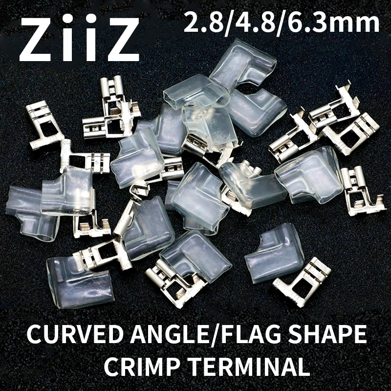 100-200Pcs-Electric-Flag-Right-Angle-Crimp-Terminal-Connector-Wire ...