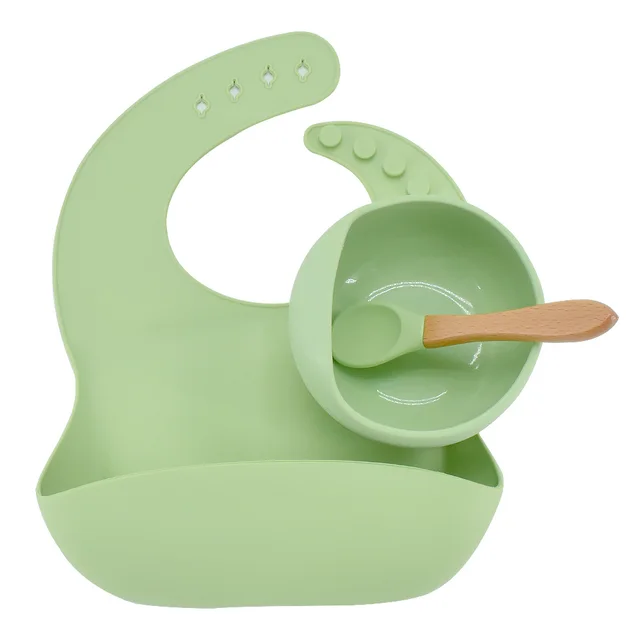 3/9Pcs Baby Tableware Set Food Grade Silicone Baby Dishes for Children ...