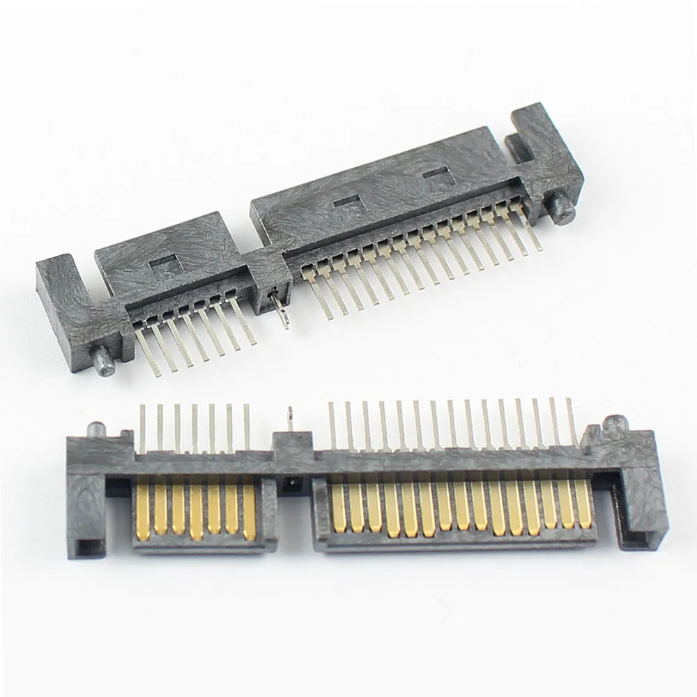 10pcs-SATA-7-15-22-Pin-Straight-Male-Interface-Socket-Connector-Port ...