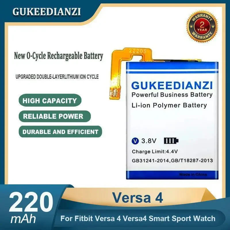 High Capacity 220mAh Versa 4 Smart Sports Watch Battery For Fitbit ...