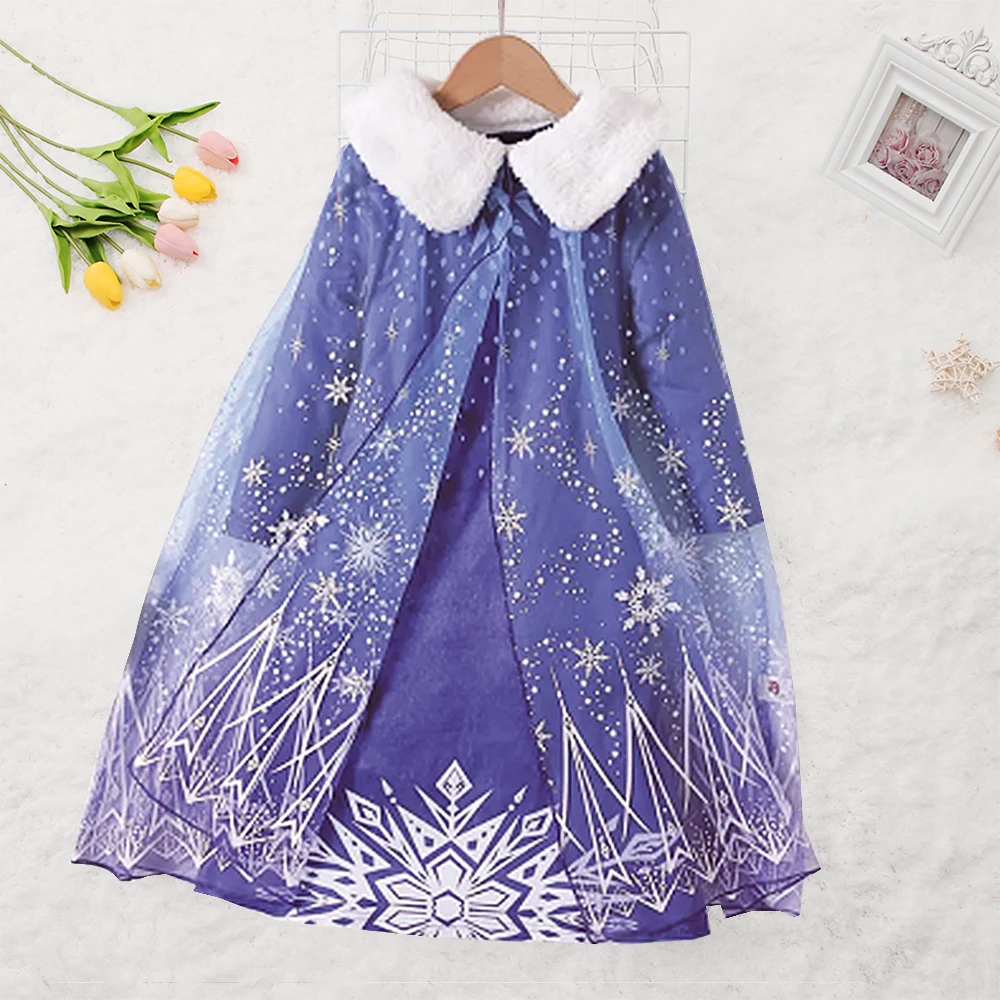 2PCS-Set-Snow-Queen-Elsa-Costume-for-Kids-Girl-Disney-Frozen-Princess ...