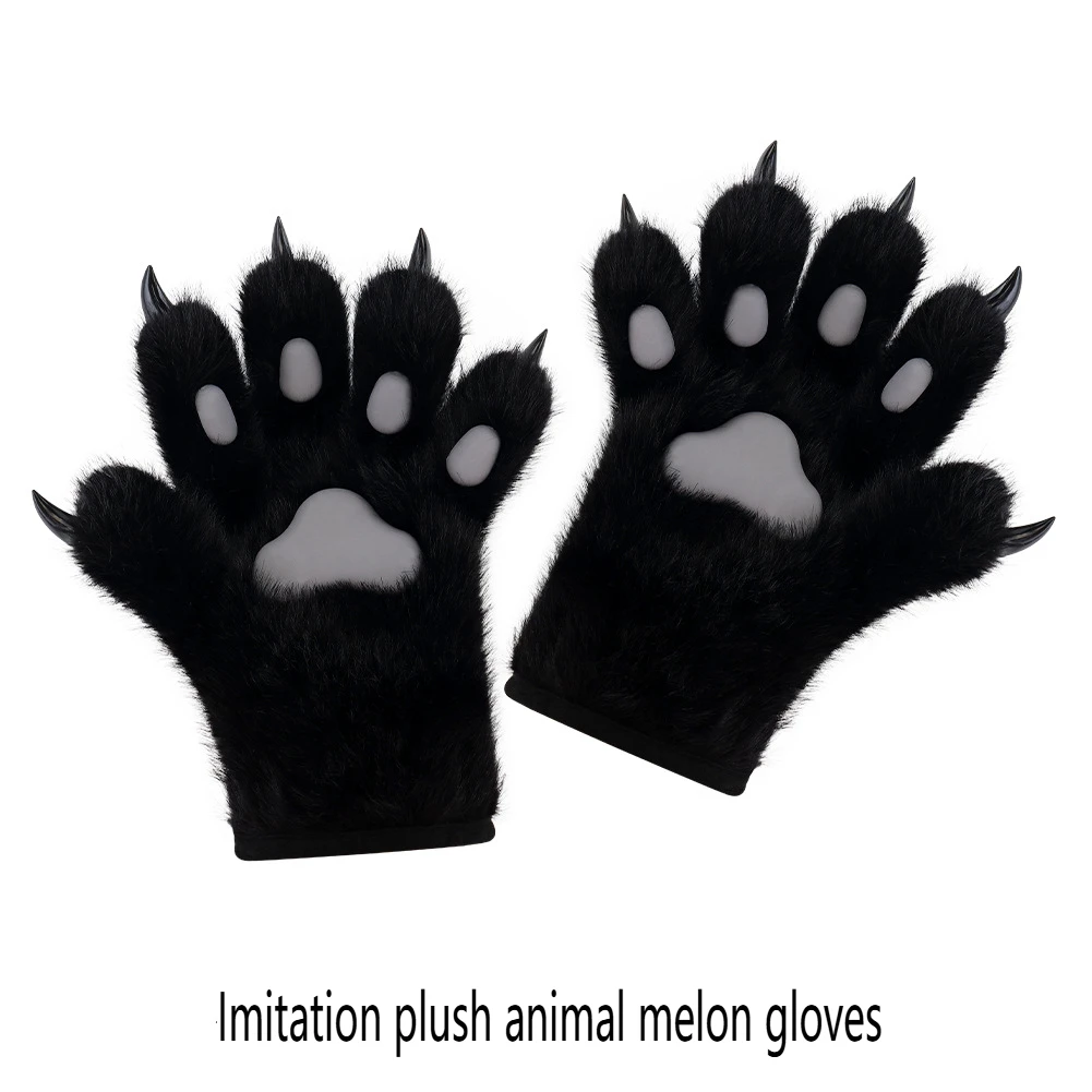 Simulation animal paw plush meat mat cat palm gloves cosplay comic show ...