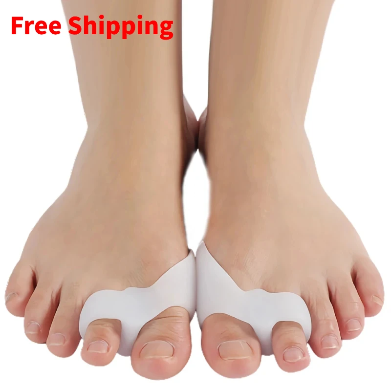 1Pair-Gel-Silicone-Hammer-Toe-Separators-Orthopedic-Hallux-Valgus-Guard ...
