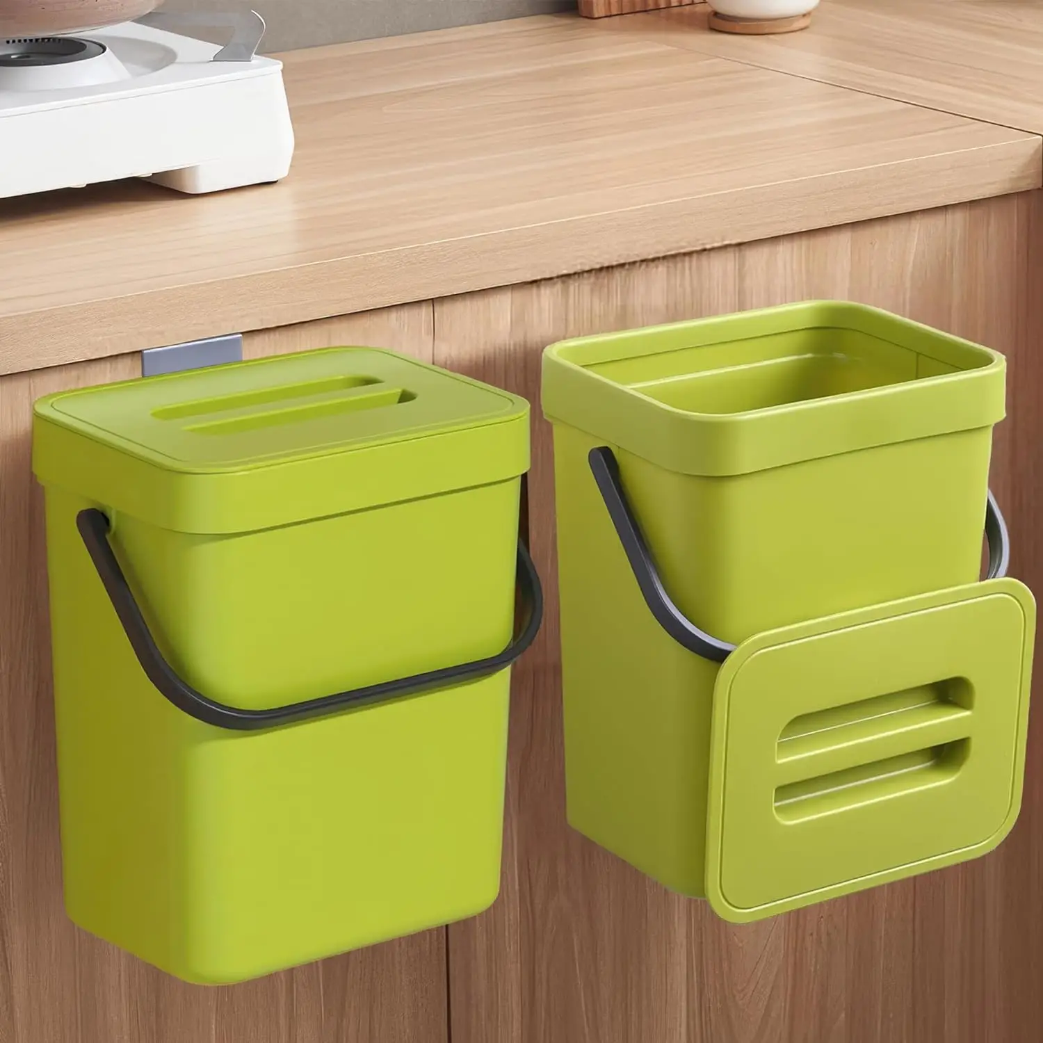 Food-Waste-Basket-Bin-Wall-Mounted-Garbage-Can-Trash-for-Kitchen-Small ...