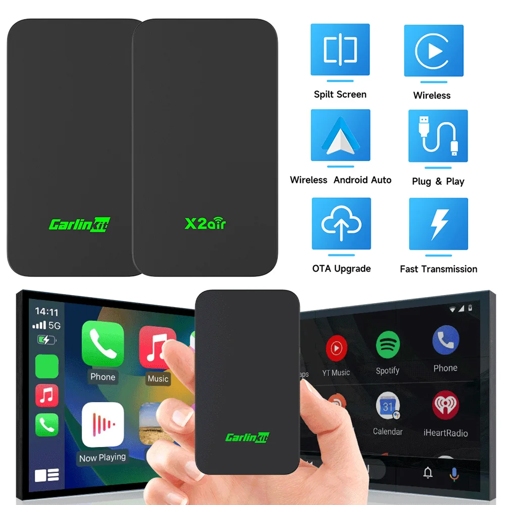 CarlinKit 5.0 2air/4.0/3.0 Wireless CarPlay Android Auto Dongle Apple ...