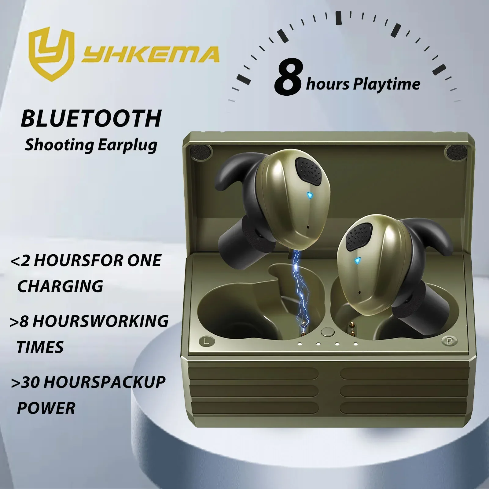 YHKEMA Bluetooth 5.3 Electronic Shooting Earbuds Headphones Tactical ...