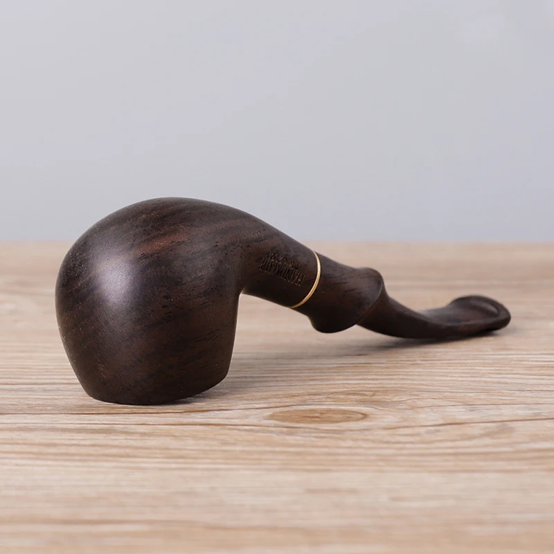 WGAC0047 - Pipe à fumer longue en bois massif, filtre à neey tendance ...