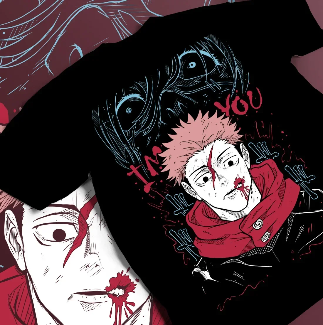 Jujutsu-Kaisen-Yuji-Itadori-T-shirt-Aoi-Gojo-Horror-Anime-Gift-Shirt ...