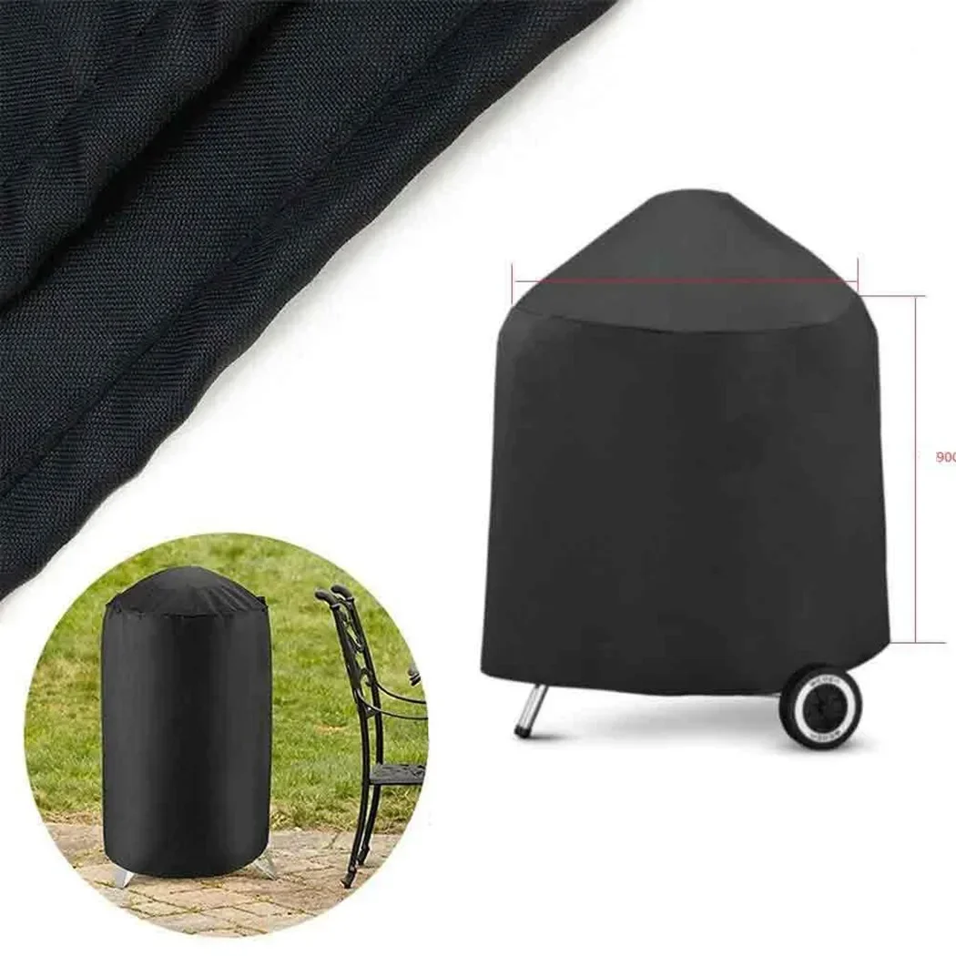 Round-BBQ-GardenBarbecue-Grill-Cover-Outdoor-Waterproof-Smoker-Kettle ...