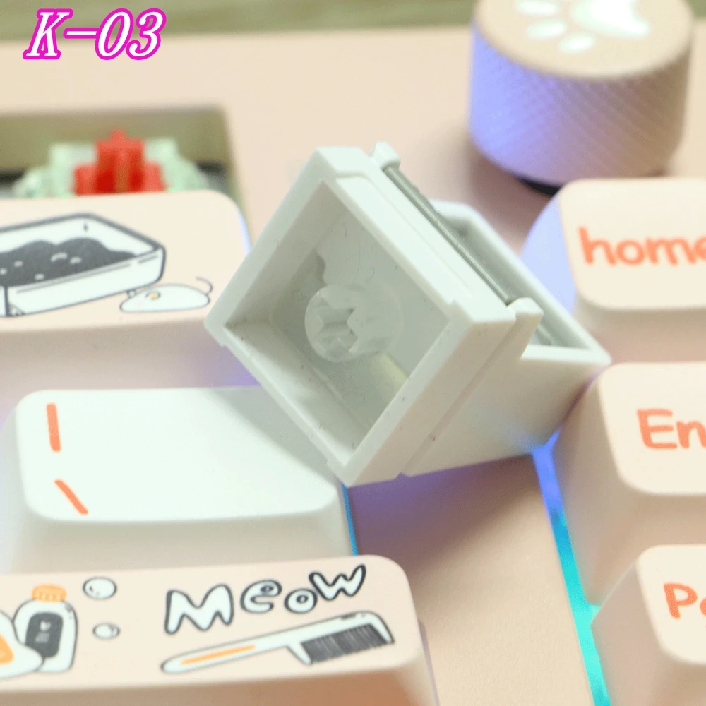 K-04 Keyboard Keycaps 3In1 For Mechanical Classic Retro Cute ...