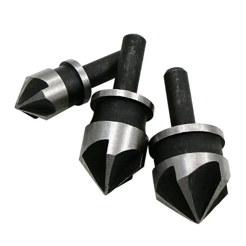 3PC-90-Degree-round-Handle-Black-Five-Edge-Chamferer-12-19mm-Deburring ...