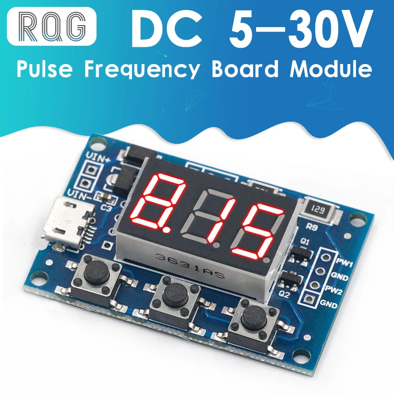 Micro USB DC 2CH Adjustable PWM Signal Generator Duty Cycle Pulse ...