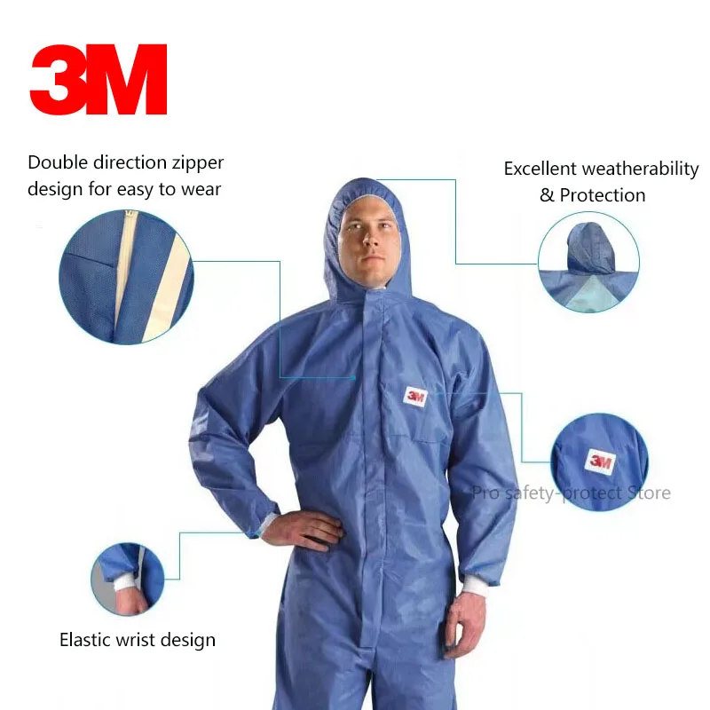 3M-4532-Protective-Coverall-CleanRoom-Clothes-Anti-static-Anti-chemical ...