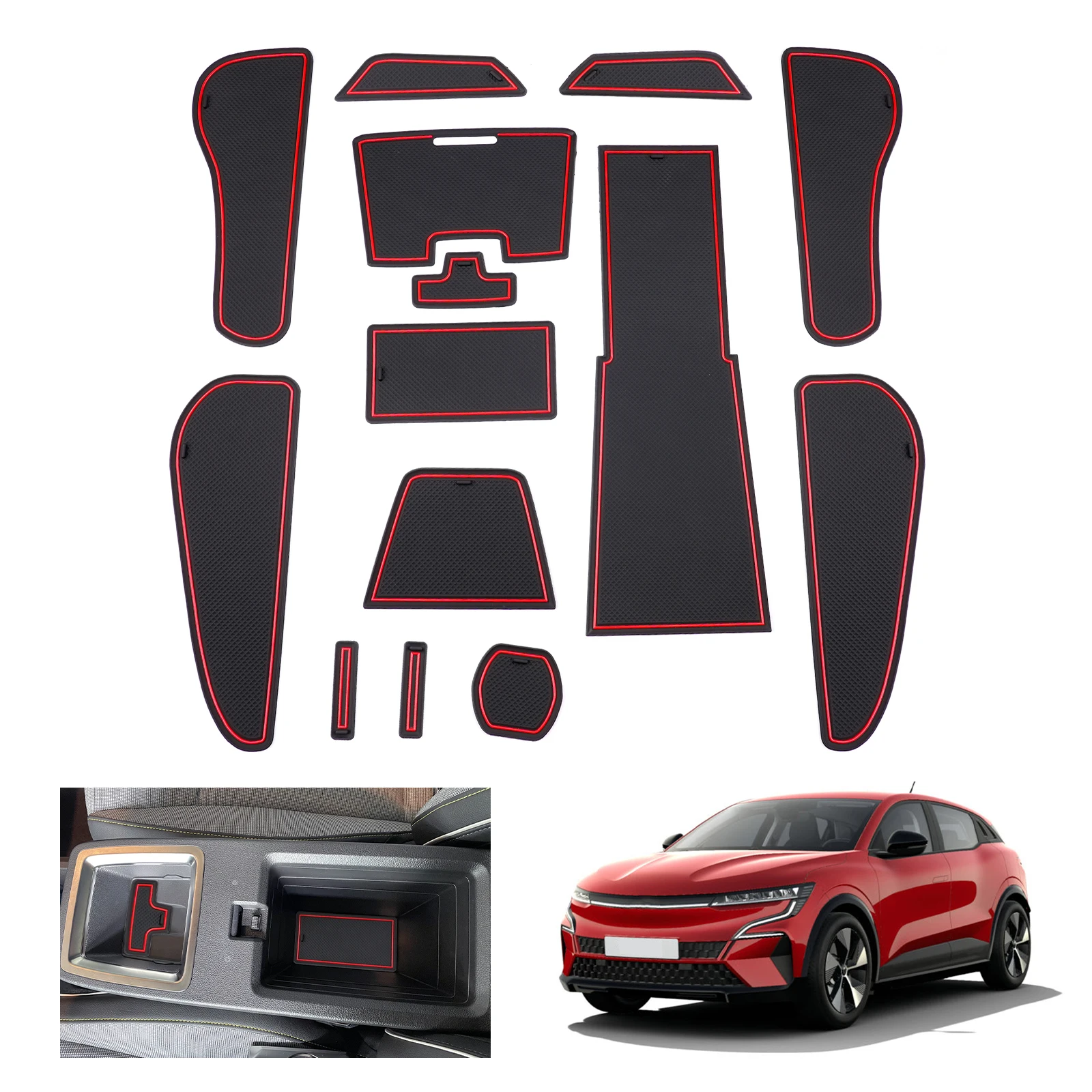 RUIYA for Renault Megane E-Tech 2022 2023 Car Door Groove Mat Anti-slip ...