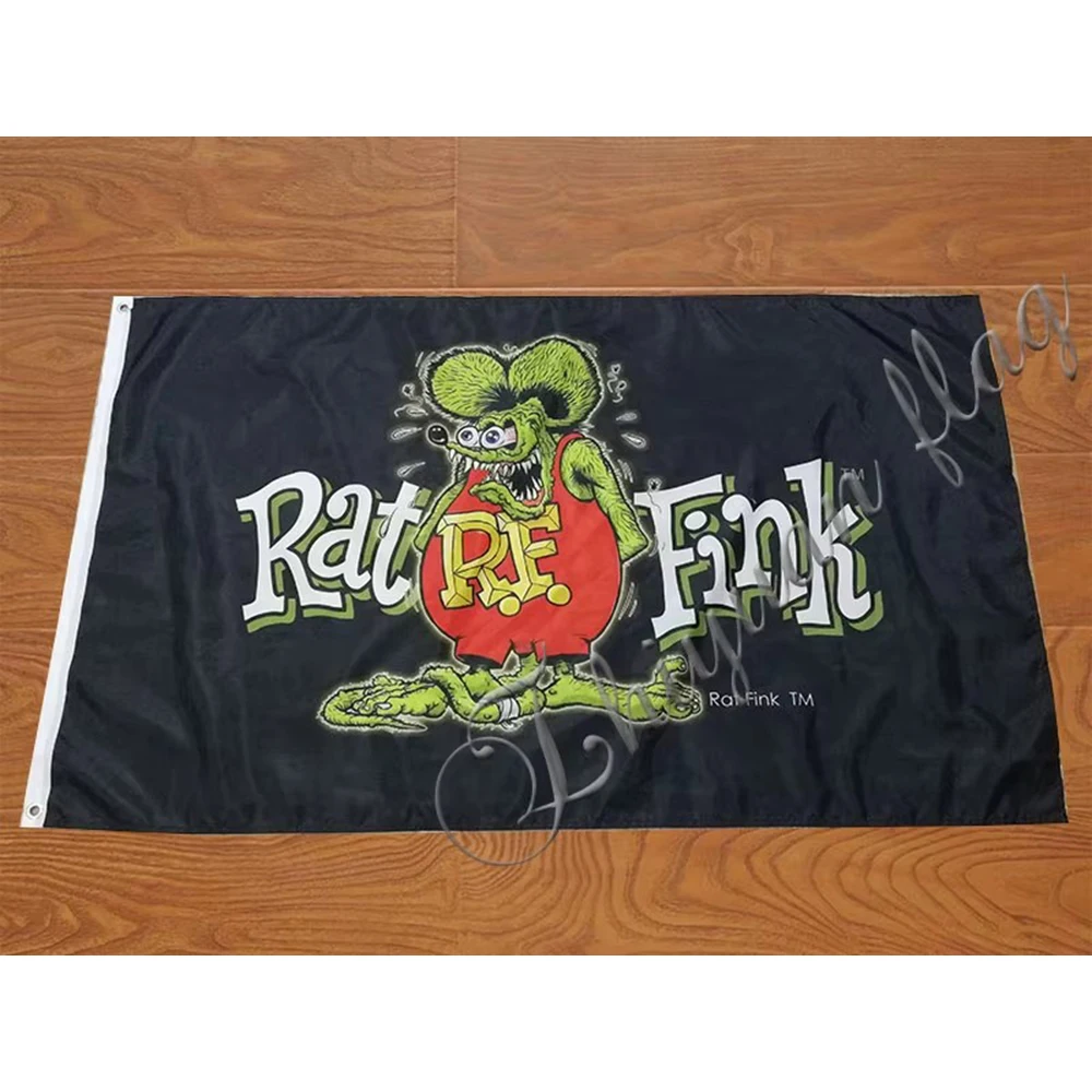 custom 90x150cm Rat Fink Flag with grommet outdoor and indoor banner ...