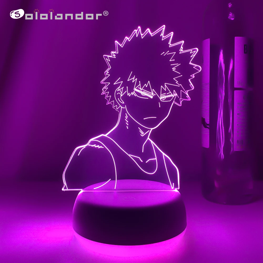 3d Led Lamp Bakugo | Bakugo Katsuki | Led Gadget | Led Light | Night ...