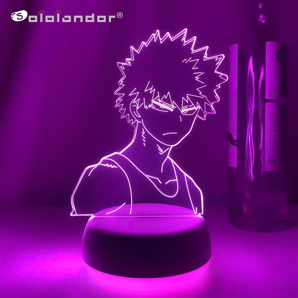 3d Led Lamp Bakugo | Bakugo Katsuki | Led Gadget | Led Light | Night ...