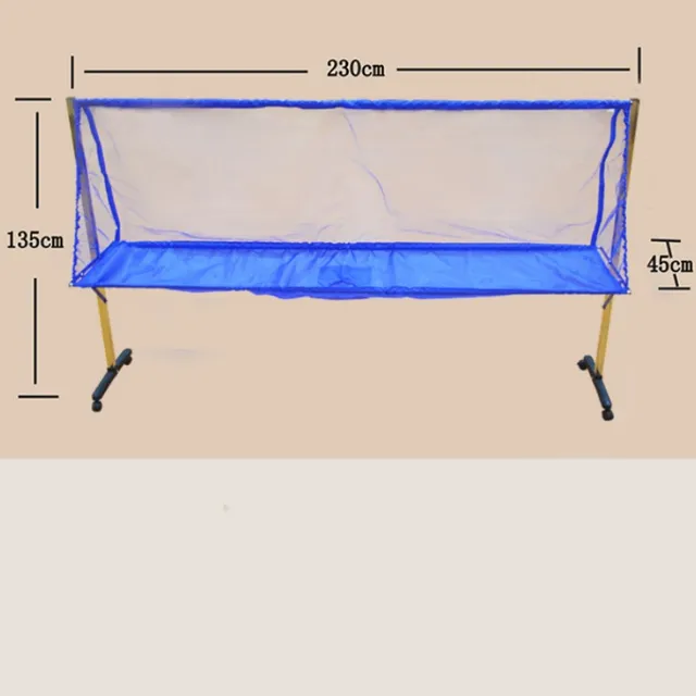 Ping Pong Ball Catcher Blue Table Tennis Ball Catch Net With Wheels ...