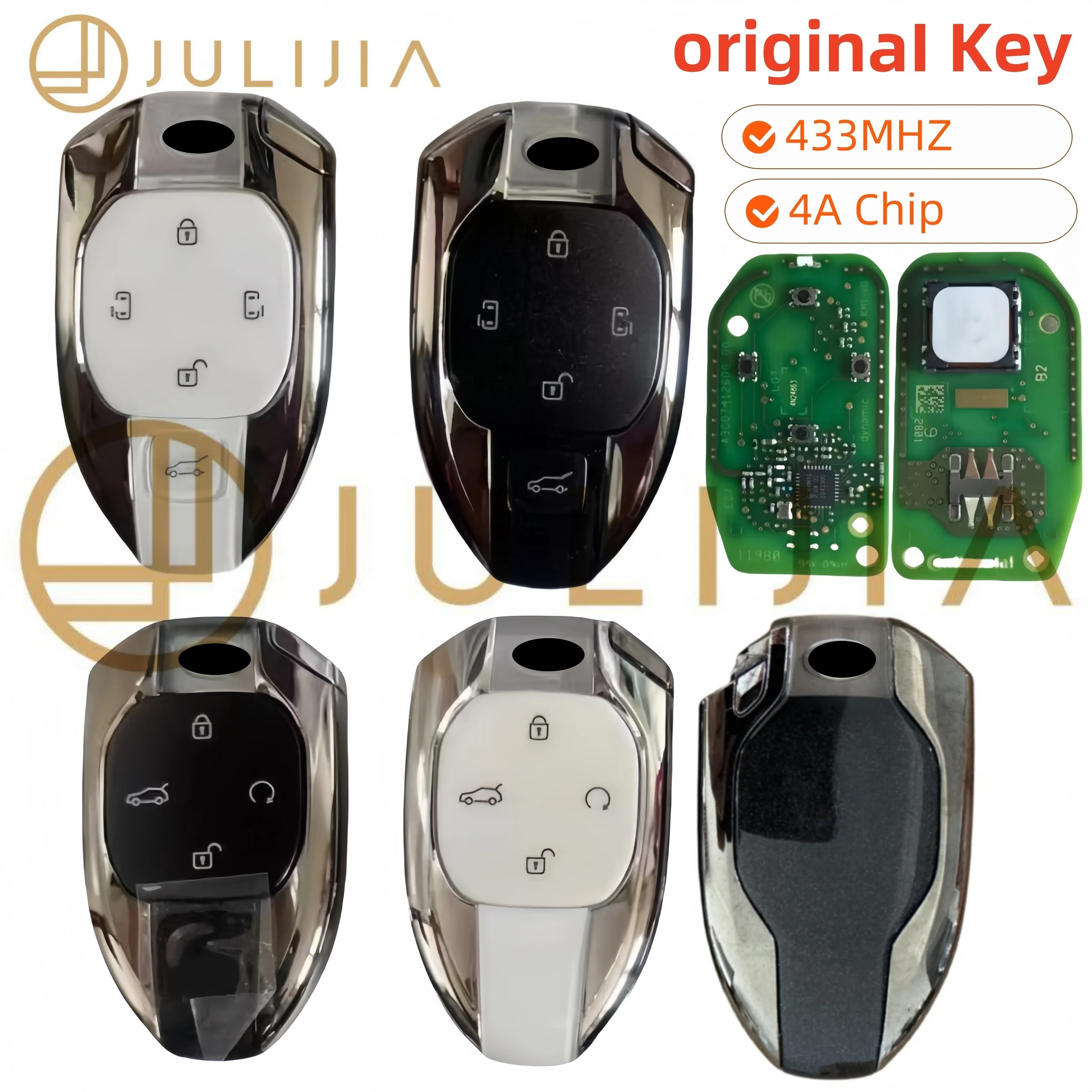 JULIJIA Original for Trumpchi Car Keyless Smart Remote Key 4A Chip ...