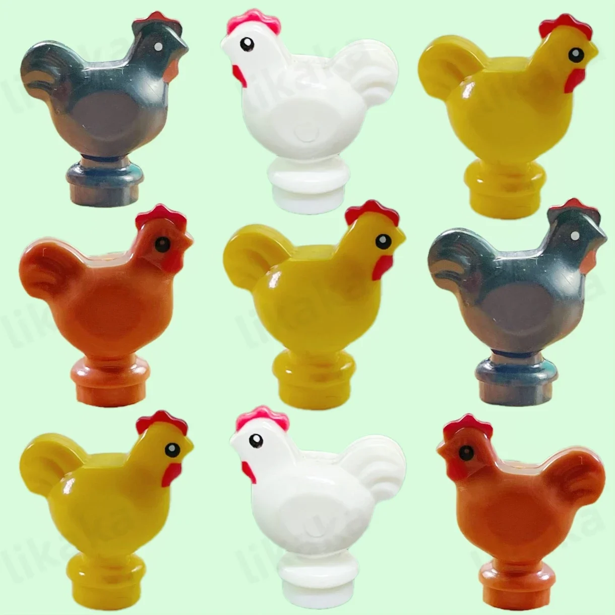 9PCS-Chickens-Mini-Building-Blocks-Farm-Pastoral-Decoration-Compatible ...
