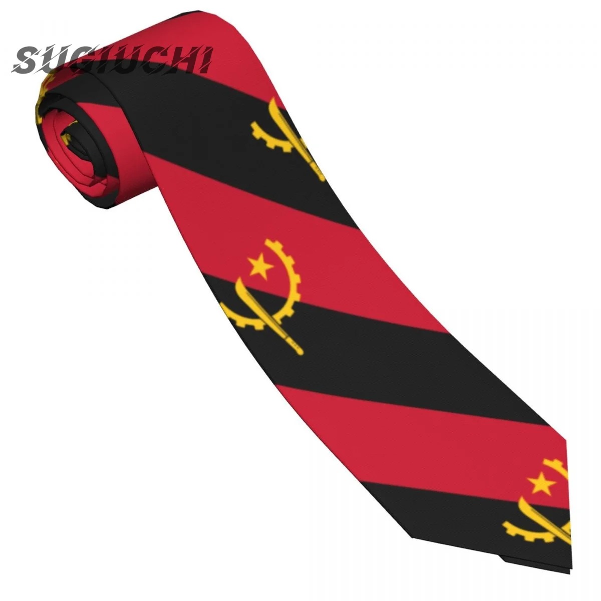 Angola-Country-Flag-Neck-Ties-For-Men-Women-Casual-Plaid-Tie-Suits-Slim ...