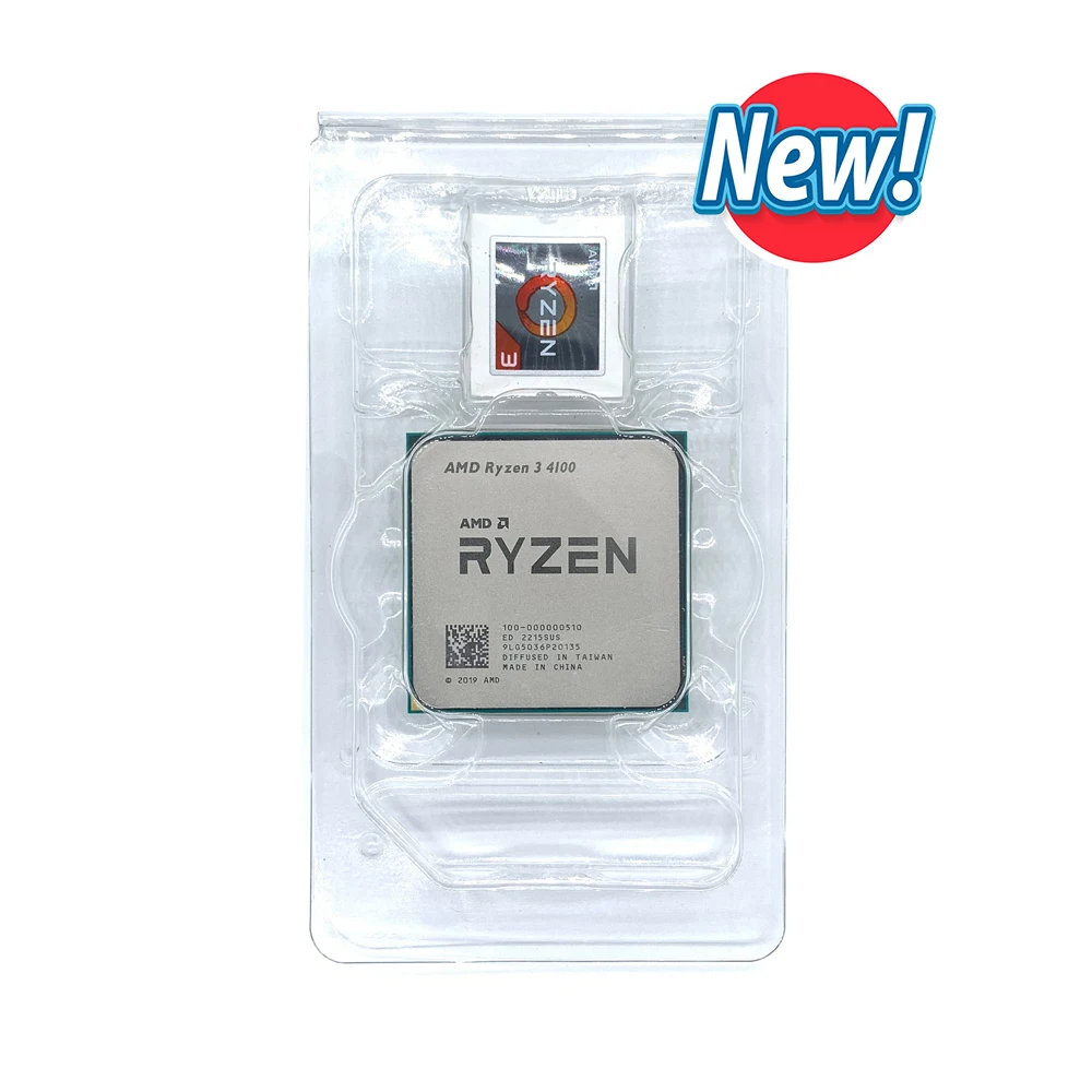 AMD Ryzen 3 4100 R3 4100 3.8 GHz 4 코어 8 스레드 CPU 프로세서, 7NM L3 = 8M 100 ...