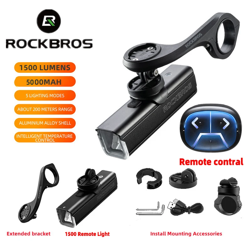 ROCKBROS RHL1000 1500 자전거 라이트 나일론 라이트 브래킷 홀더 IGS Garmin Bryton GoPro 자전거 마운트 용 사이클링 컴퓨터 마운트 ...