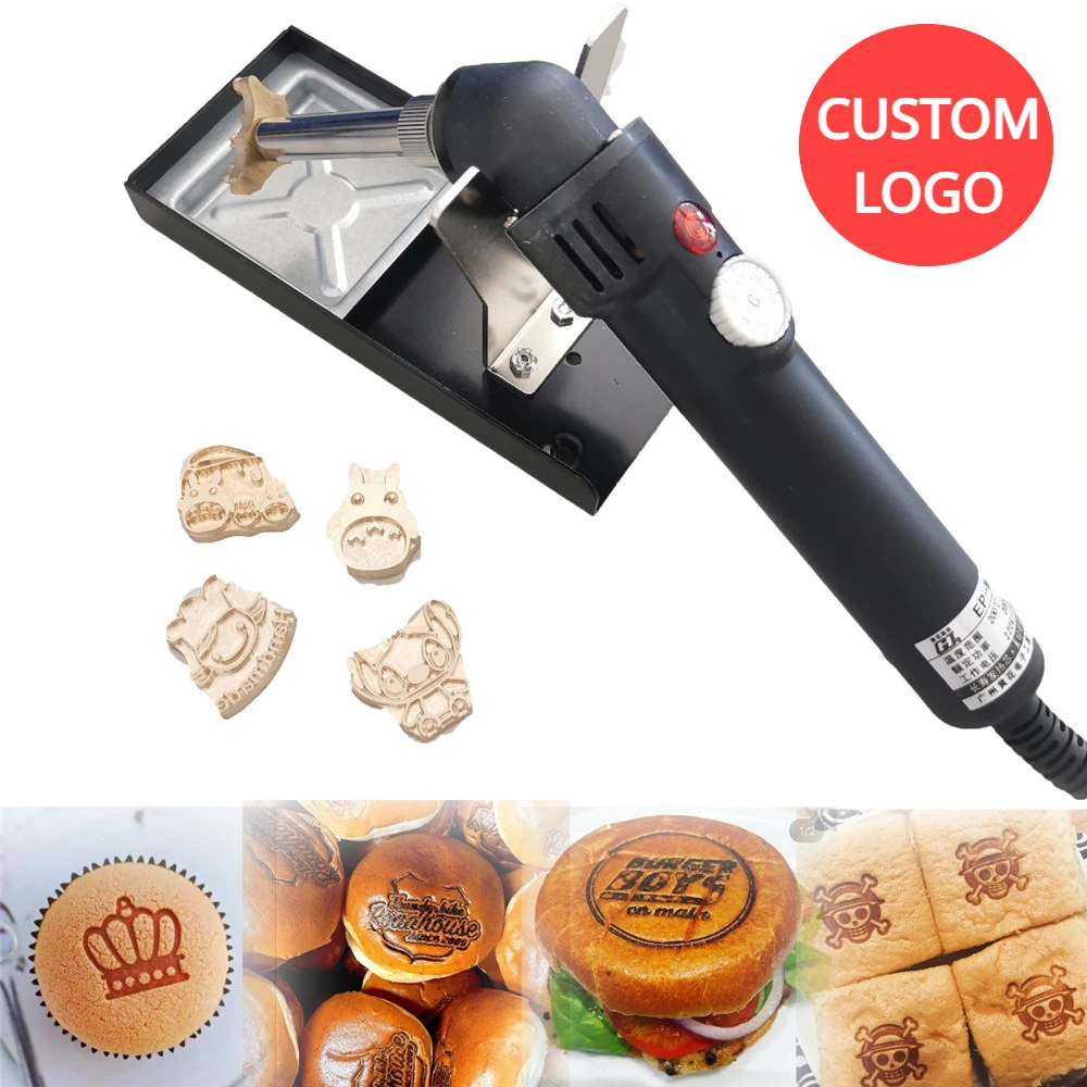 Custom-Logo-Cake-Branding-Iron-Heating-Stamp-Brass-Mold-Burger-Pie-Peel ...