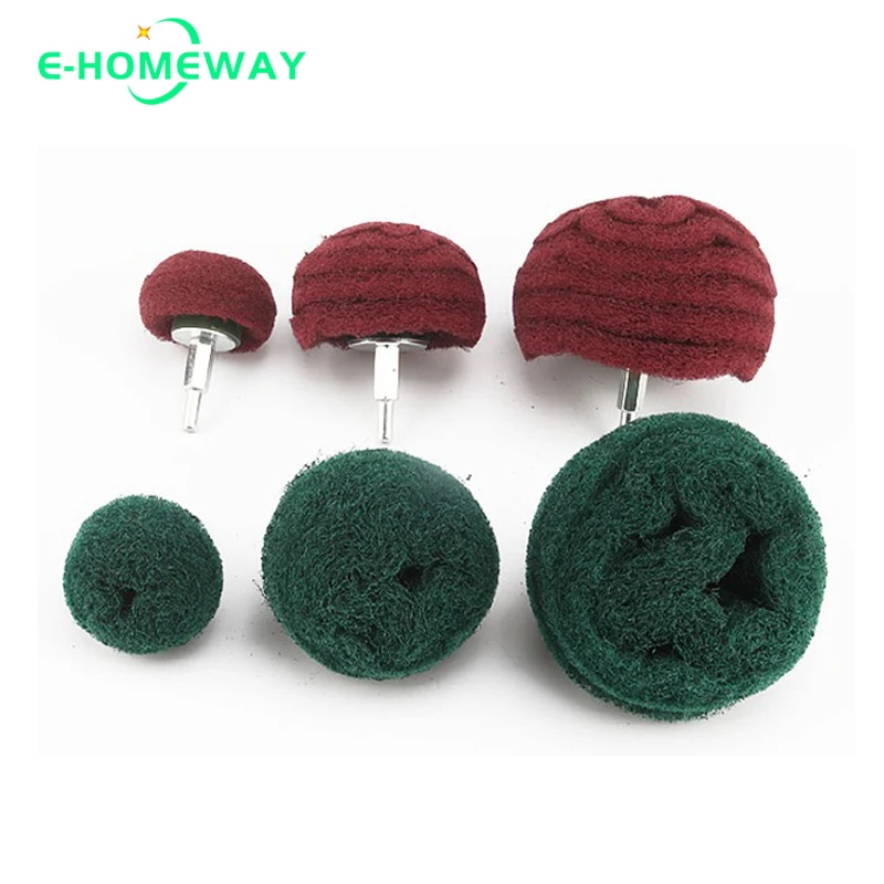 6Pcs-Mushroom-Mounted-Non-woven-Abrasive-Buffing-Wheel-with-6mm-1-4 ...