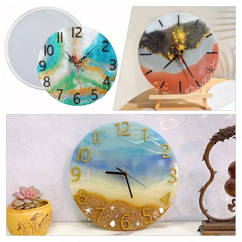 Large-Round-Clock-Silicone-Molds-For-Epoxy-Resin-DIY-Crystal-Resina ...
