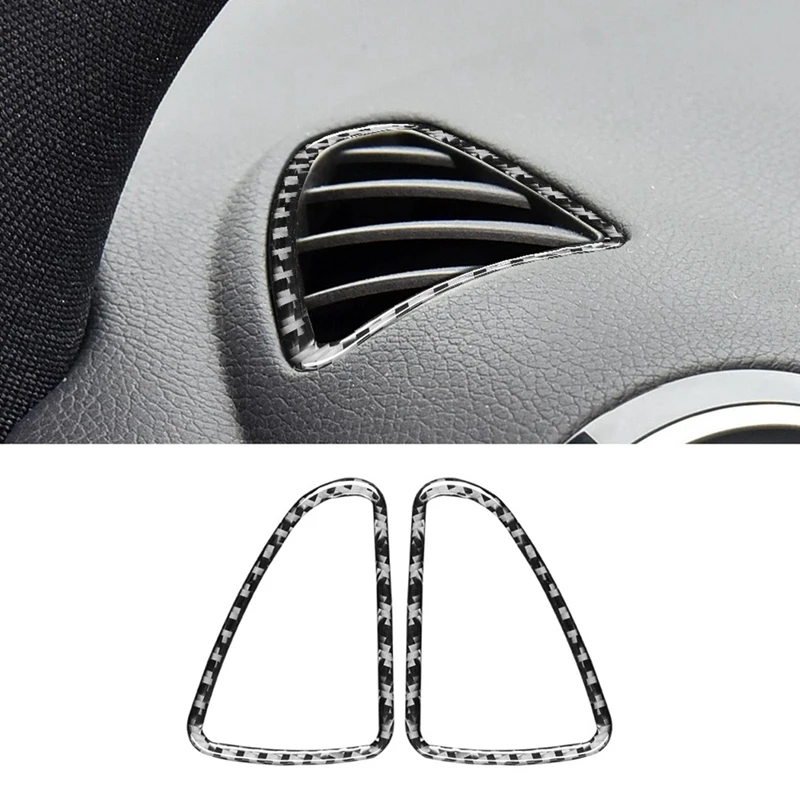 Accesorios de salida de aire de coche, 2 piezas, fibra de carbono para ...
