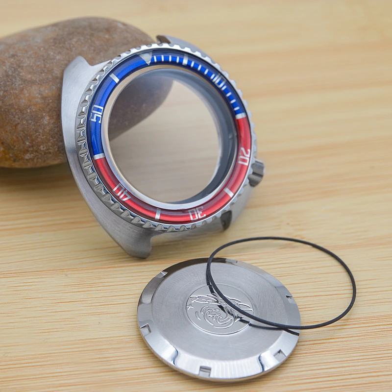 Mod 44mm White Case With Black Chapter Ring Fits Seiko Turtle Abalone ...