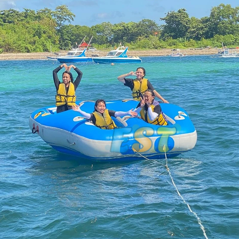 Inflatable 5 People Donut Boat Ride Towable Water Boat Flying Tube for ...