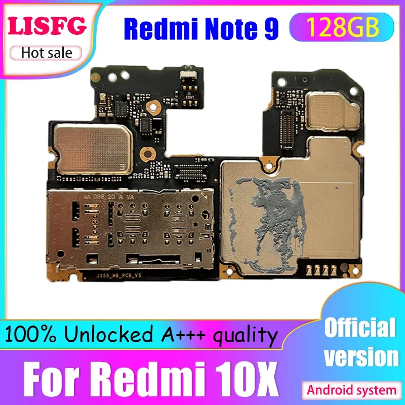 For-Xiaomi-Redmi-Note-9-4G-Motherboard-Original-Unlocked-64GB-128GB ...