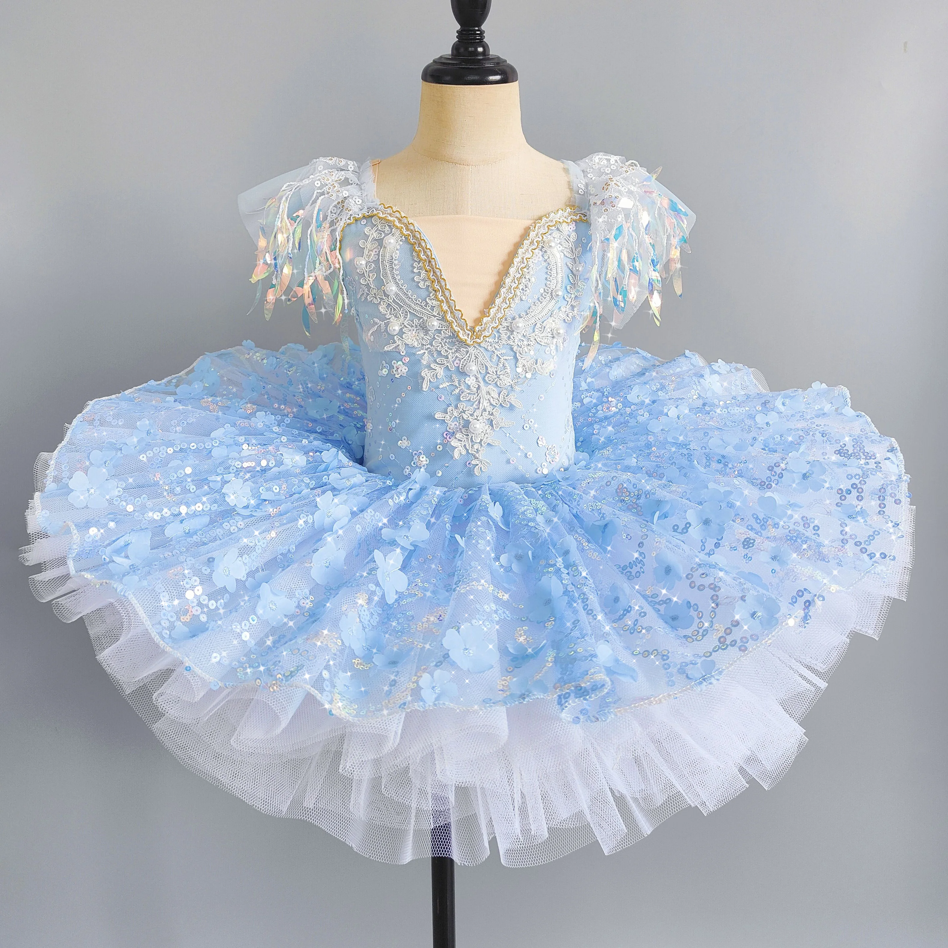 Girls-Kids-Ballet-Tutu-And-Leotard-Costume-Platter-Pancake-Swan-Lake ...